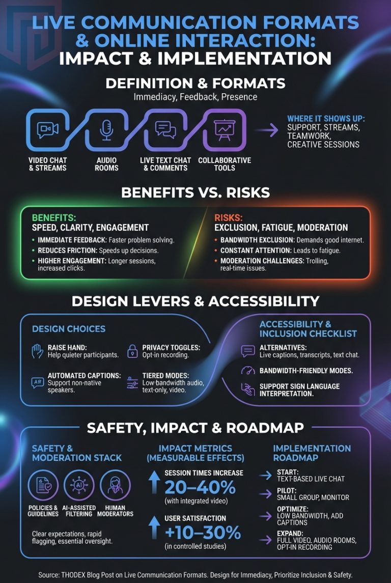 Live Communication Formats and Their Impact on Online Interaction — THODEX
