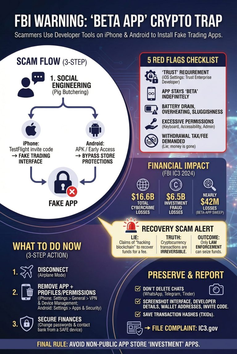 FBI Warns of New iPhone and Android Scams: The "Beta App" Crypto Trap ...